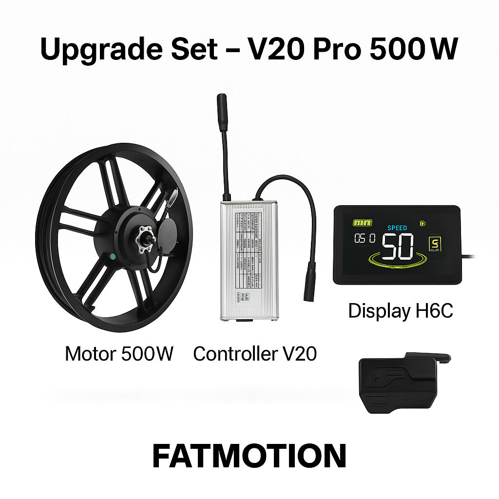 Upgrade Set – V20 | Motor 500-750W + Controller 45 km/u + H6C Display ...